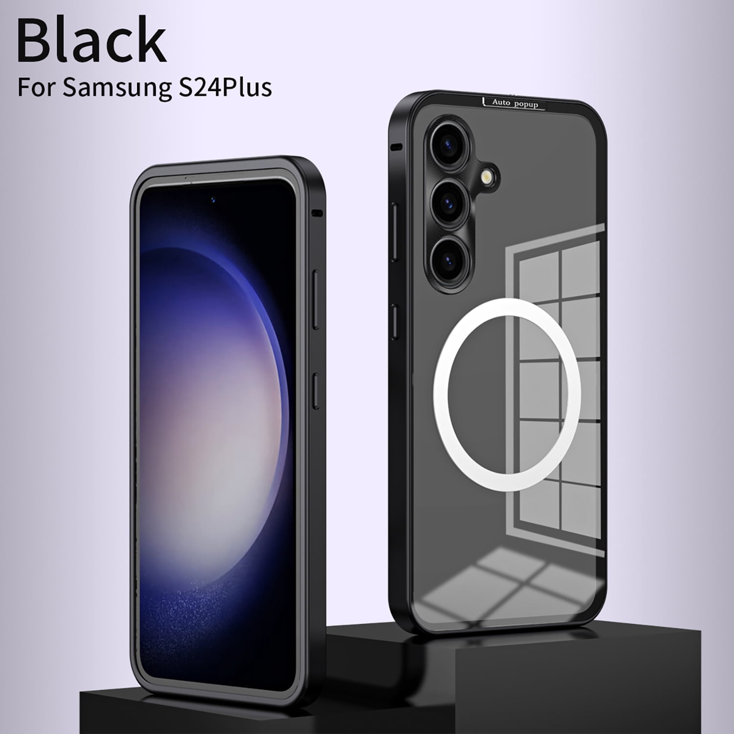 Allytechgroup Galaxy S24 Plus Magnetic Back Cover, Manget Pop-up Design ...