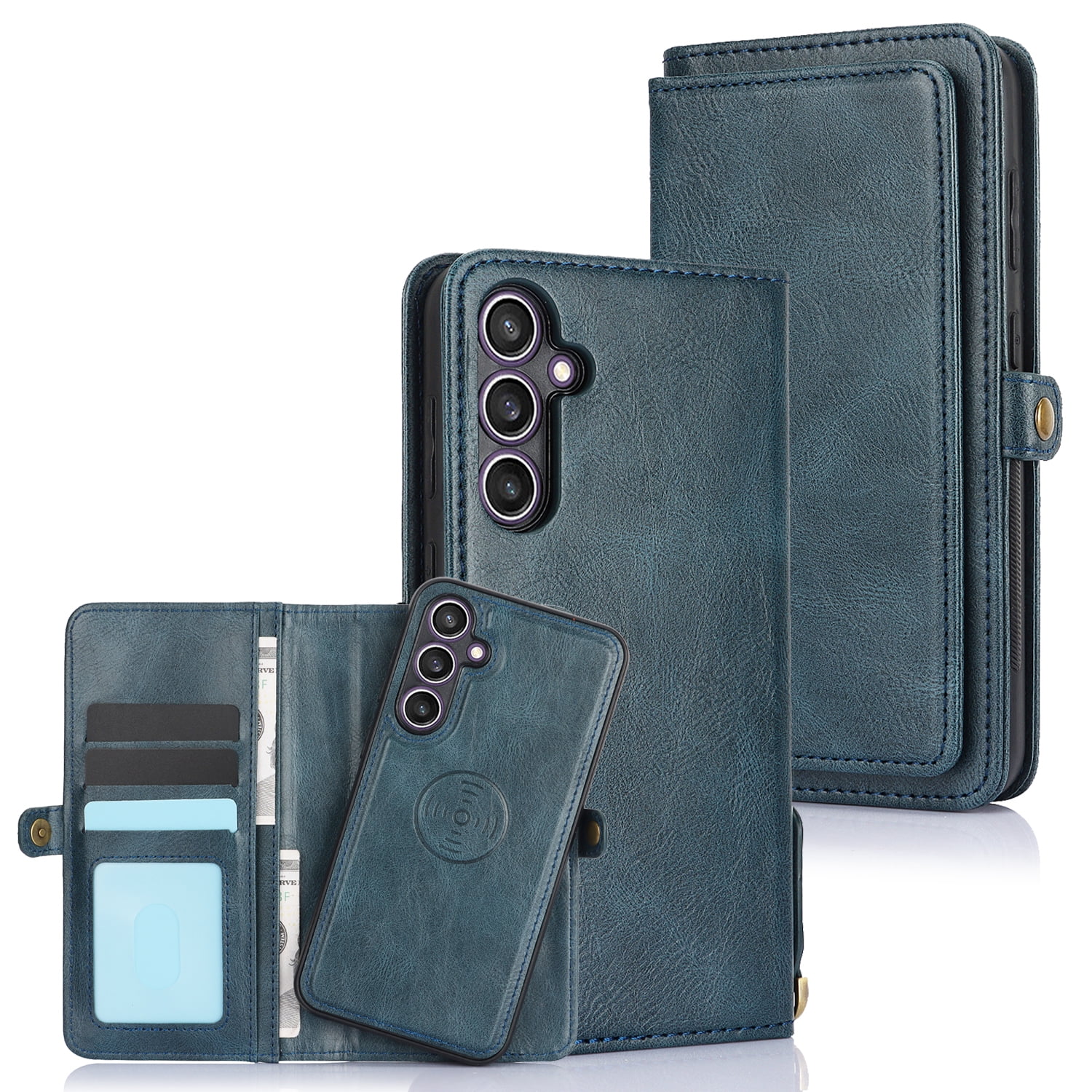 Allytechgroup Galaxy S54 Ultra Wallet Case, 2 in 1 Detachable Back ...