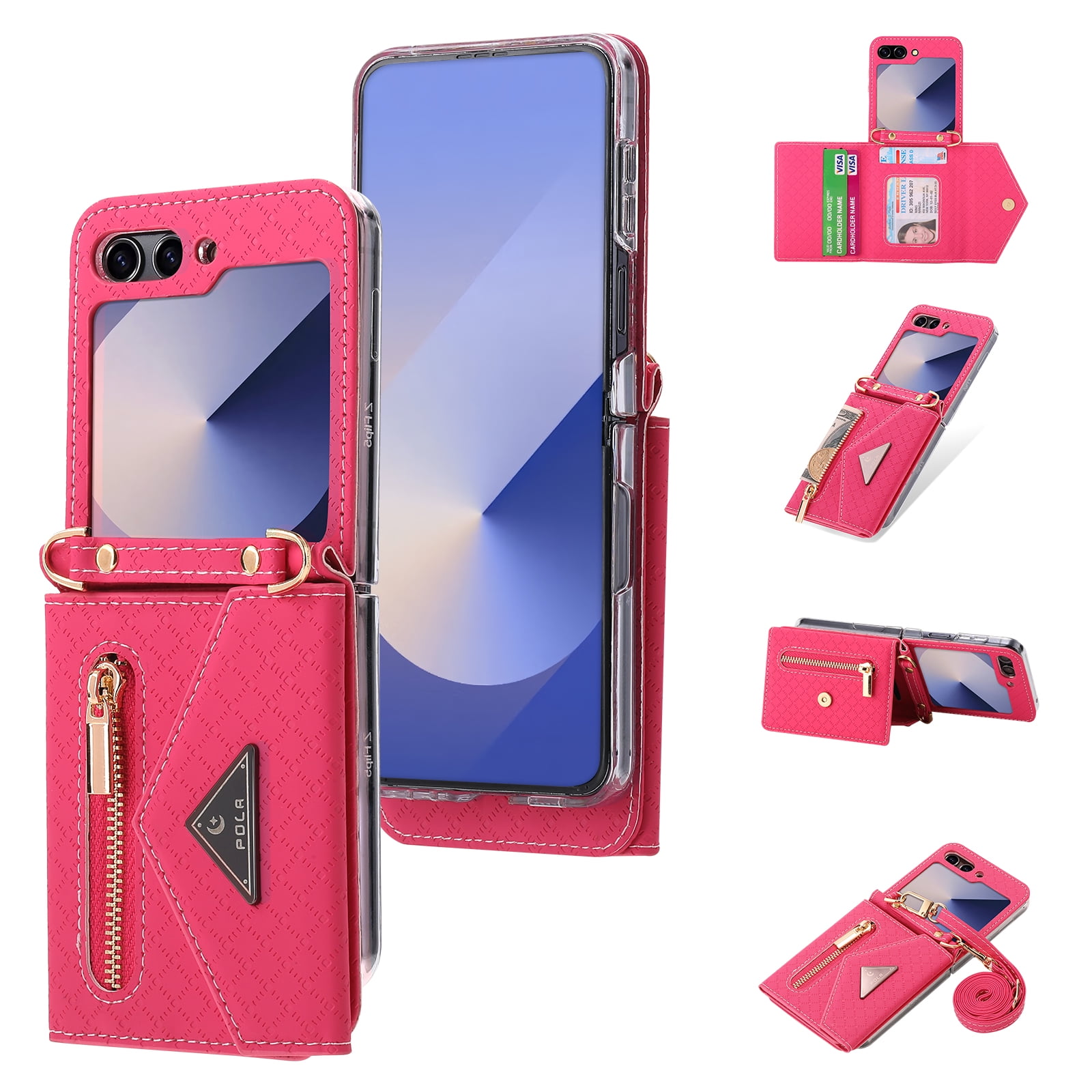 Allytechgroup Galaxy Z Flip 5 Case Wallet, Shockproof Phone Case with ...