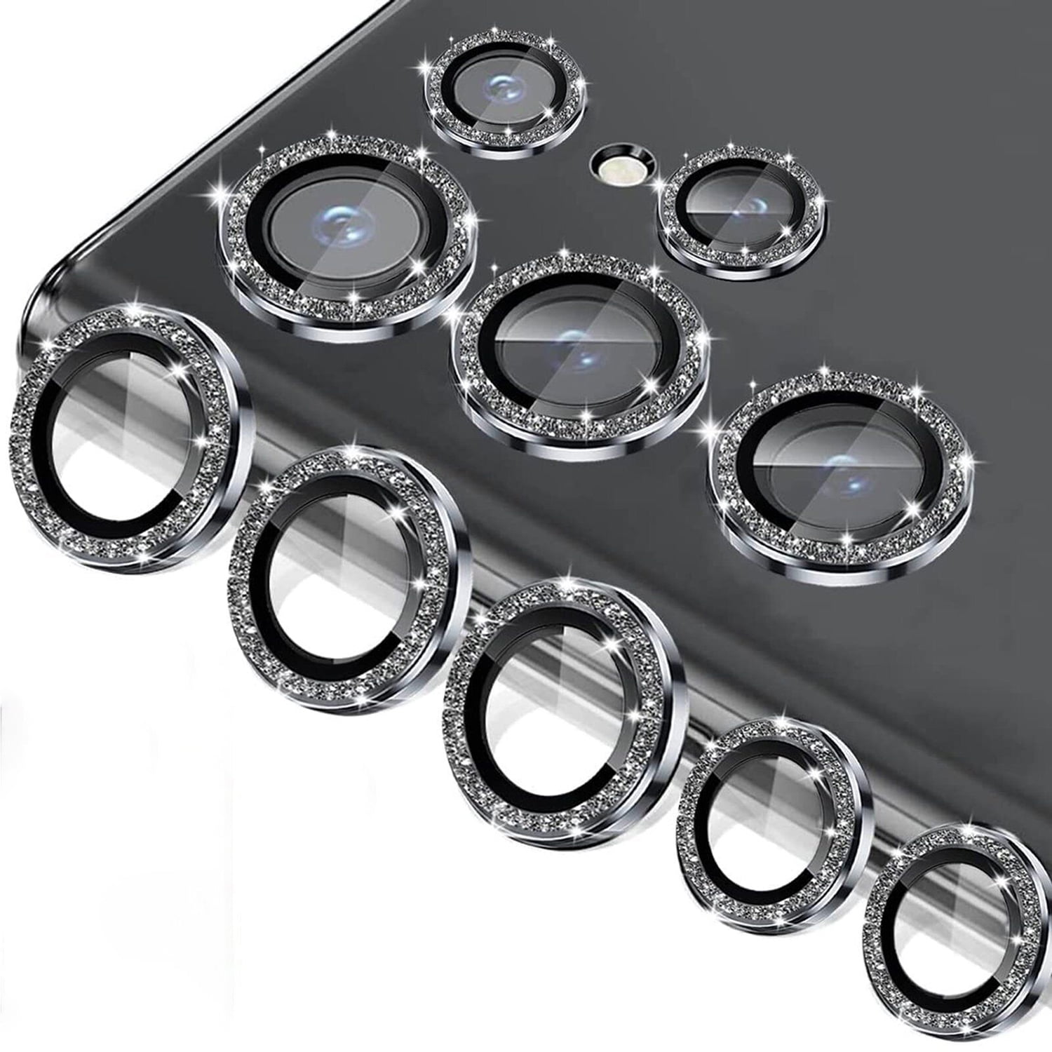 Allytechgroup Glitter Bling Camera Lens Protector for Samsung Galaxy ...