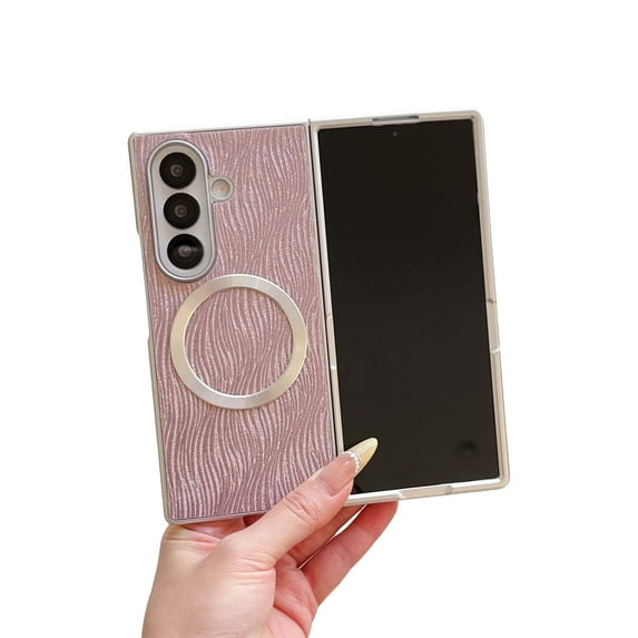 Allytechgroup Glitter Stylish Case for Samsung Galaxy Z Fold 6, Wavy ...