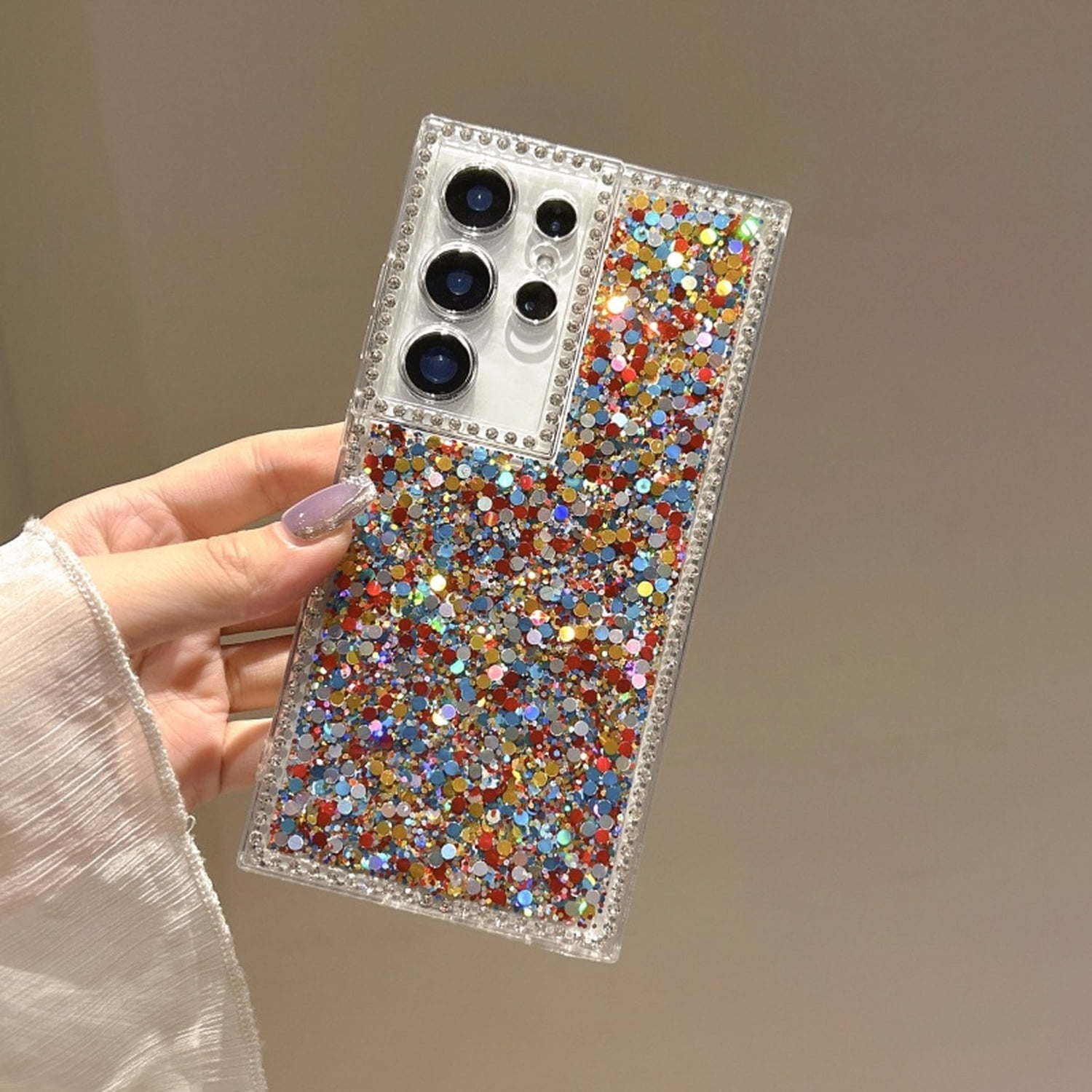 Allytechgroup Glitter TPU Protective Case for Samsung Galaxy S23, Anti-Fingerprint Flexible ...