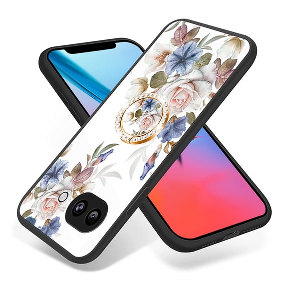 Allytechgroup Google Pixel 10A Case with Glitter Ring Holder, Flower ...