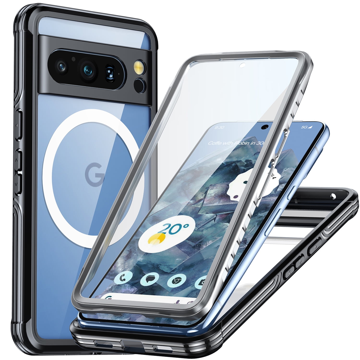 Allytechgroup Google Pixel 9 Pro/ Pixel 9 Magnetic Case with Build in ...