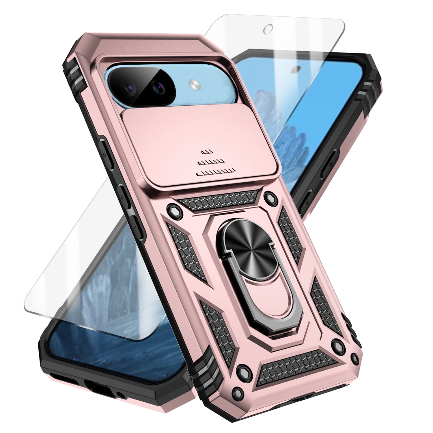 Allytechgroup Kickstand Case for Google Pixel 9A with Screen Protection ...