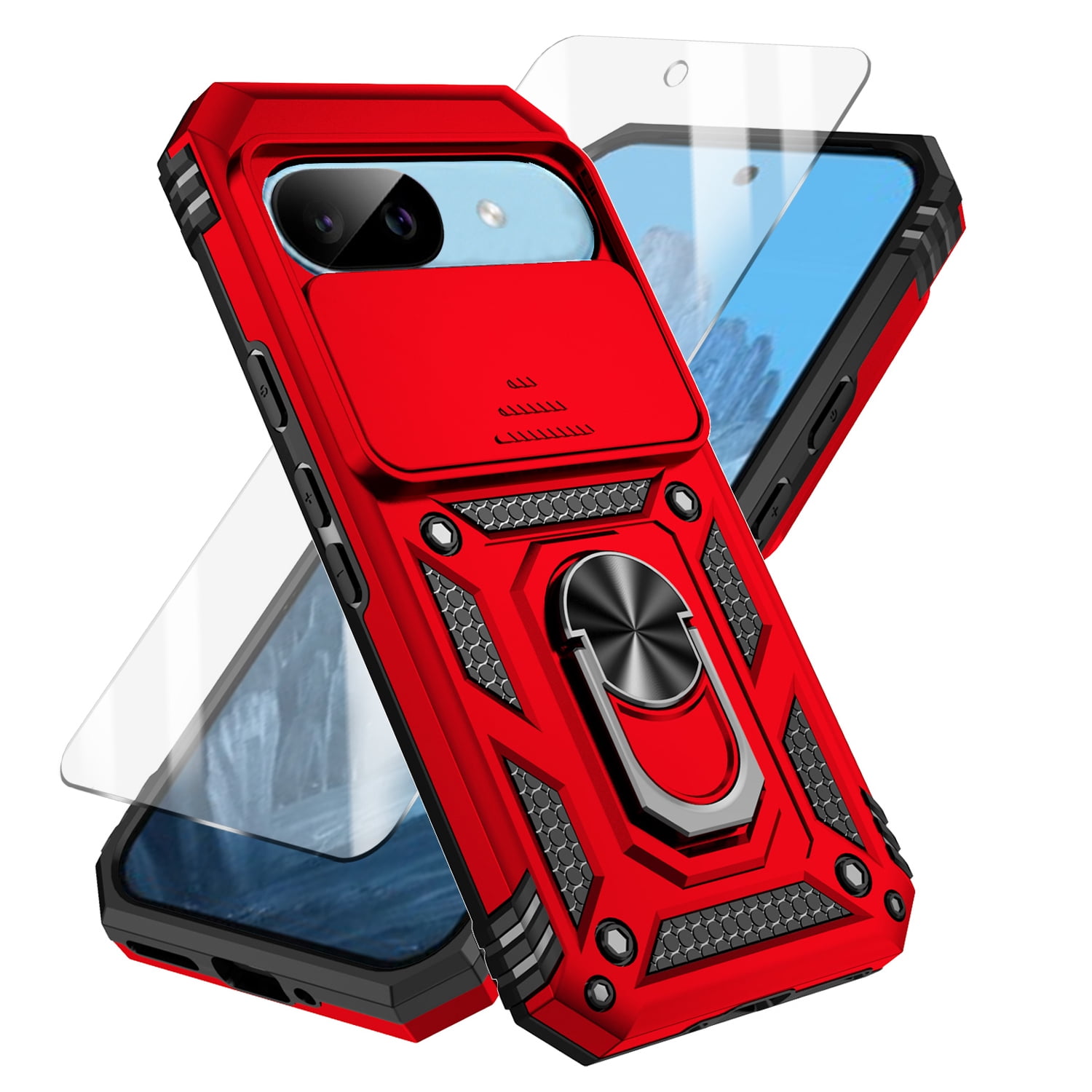 Allytechgroup Kickstand Case for Google Pixel 9A with Screen Protection ...