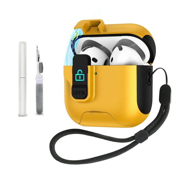 Allytechgroup Lightweight Case for Airpods 4th Gen with Phone Stand & Lanyard, [Compatible with ...