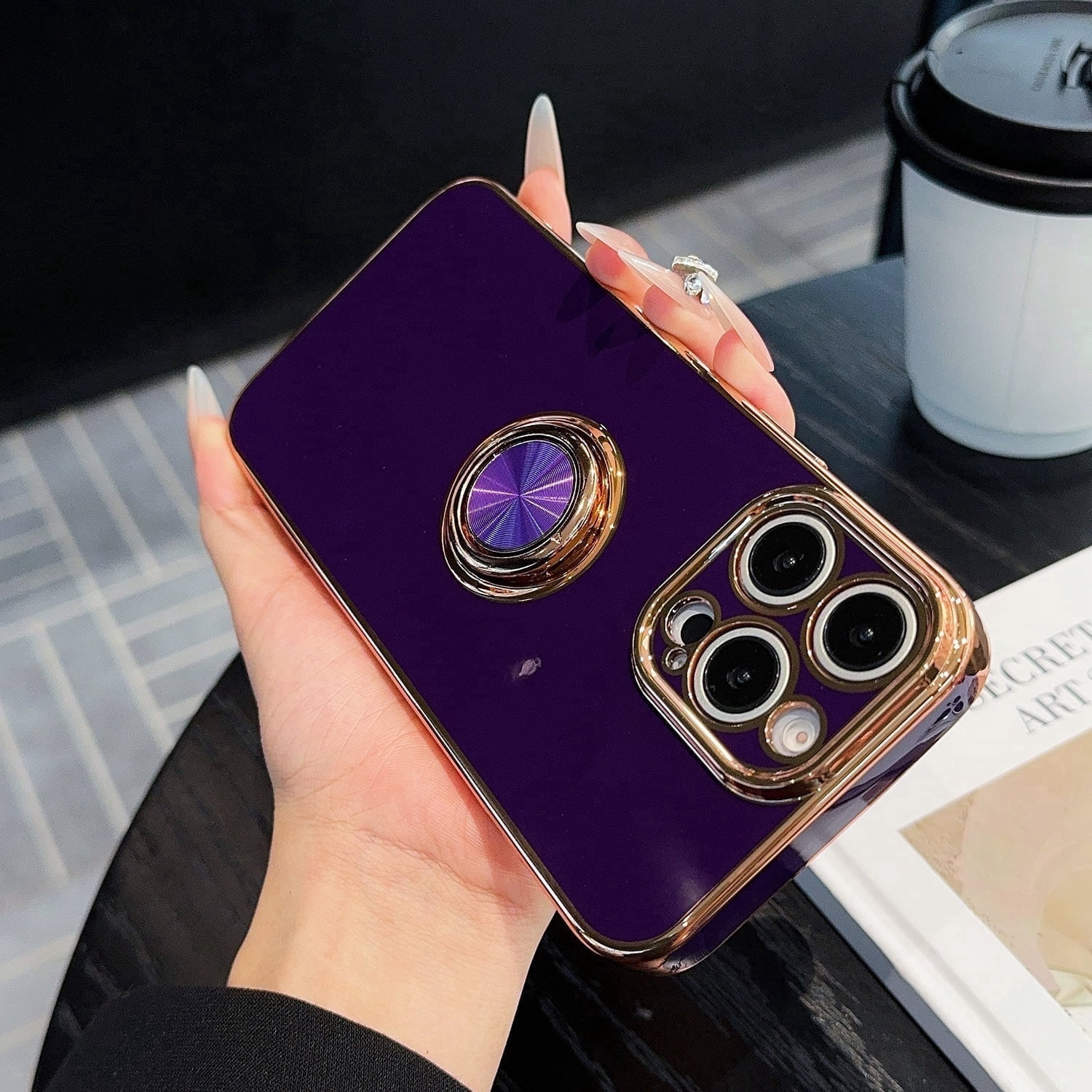 Allytechgroup Luxury Plating Slim Fit Shockproof Anti-Scratch Ring ...