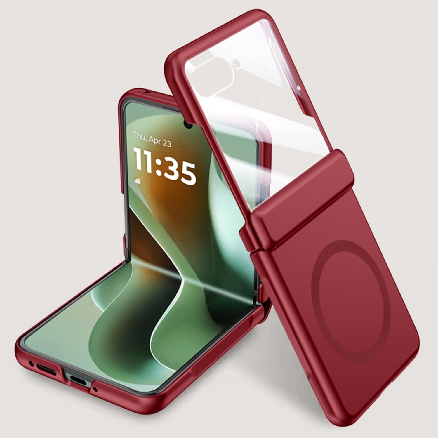 Allytechgroup Magnetic Case for Motorola Razr 2025 with Build in Screen ...
