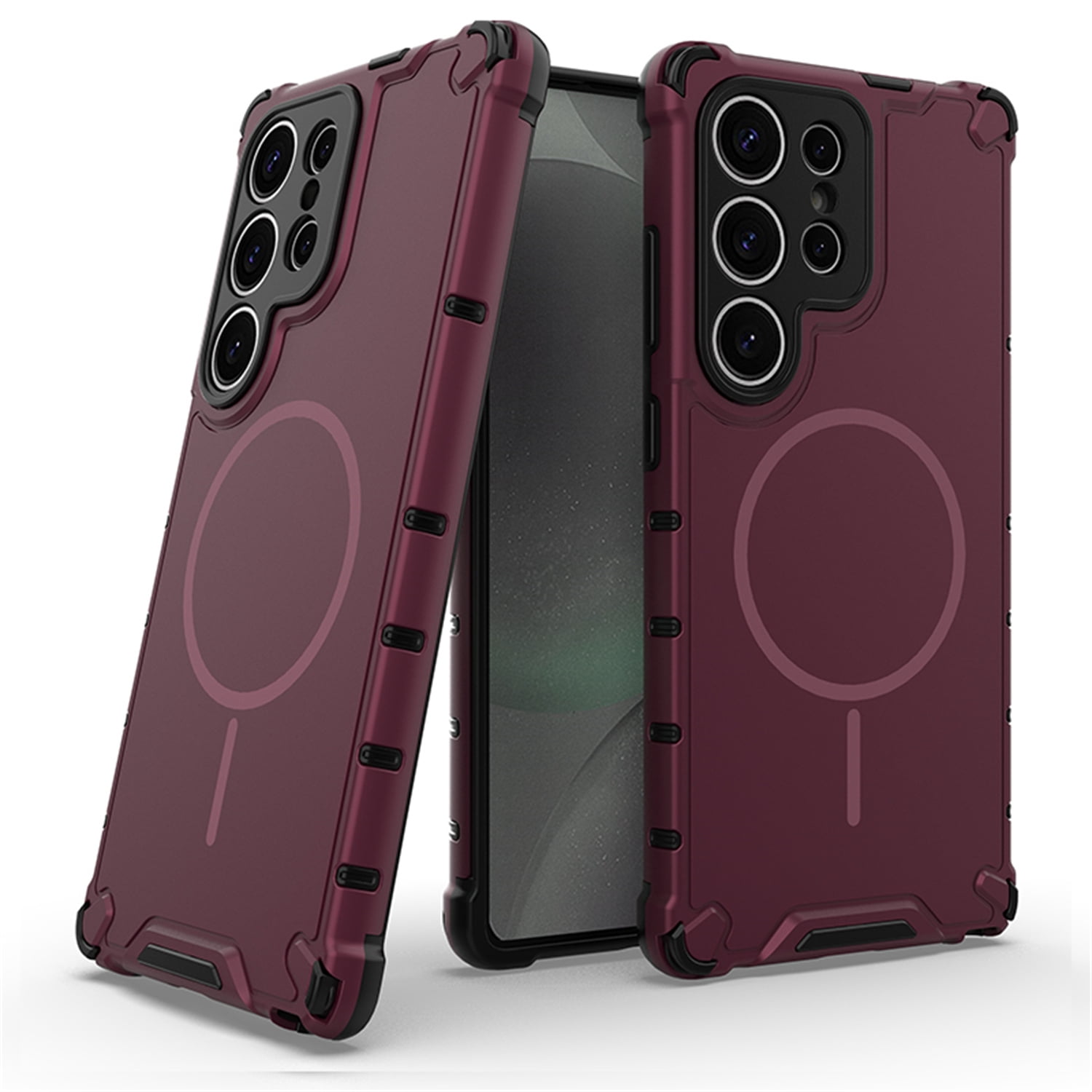 Allytechgroup Magnetic Case for Samsung Galaxy A35, Hard PC Soft TPU ...