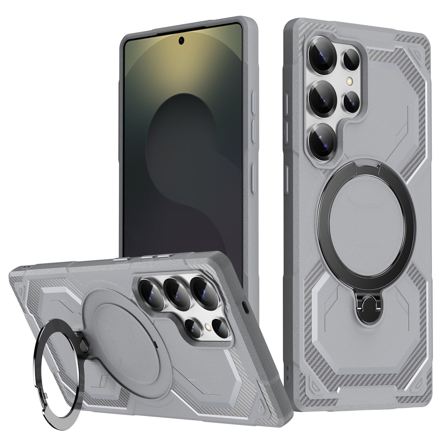 Allytechgroup Magnetic Case for Samsung Galaxy S22, Support Wireless Charging Rugged Heavy Duty ...