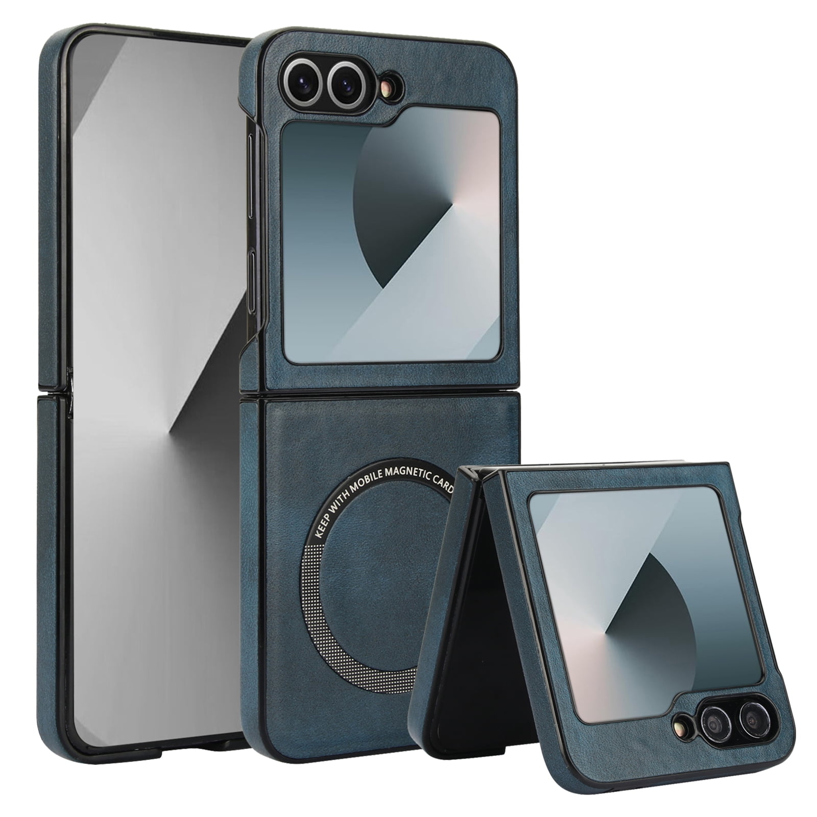 Allytechgroup Magnetic Case for Samsung Galaxy Z Flip 6, Premium PU ...