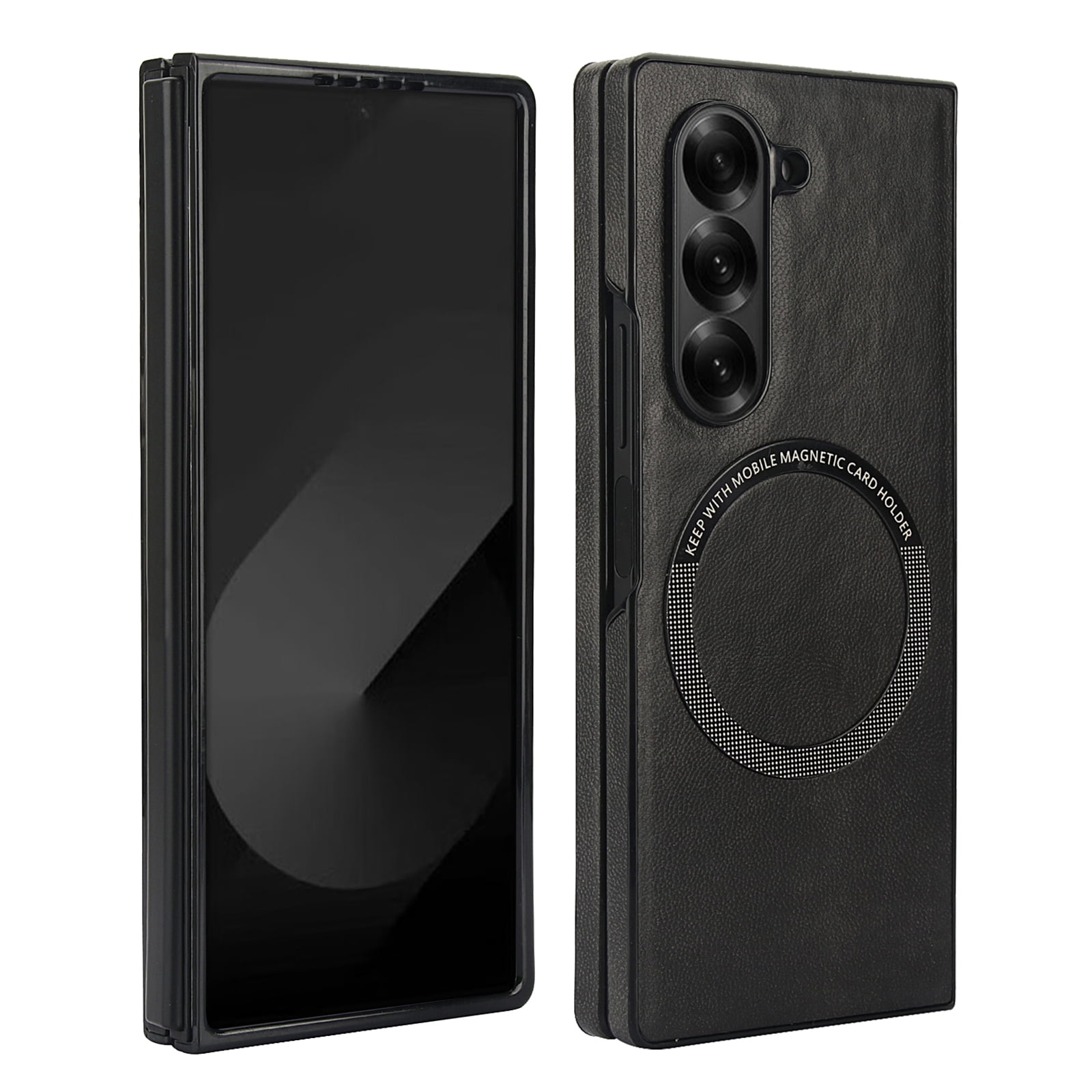 Allytechgroup Magnetic Case for Samsung Galaxy Z Fold 4, Premium PU ...