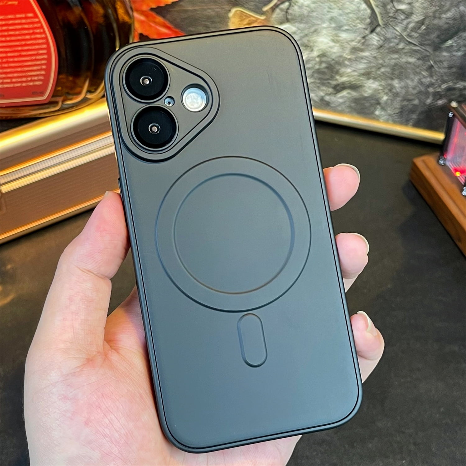 Magnetic Case for iPhone 13 Pro Max, Built-in Camera Lens Protector ...