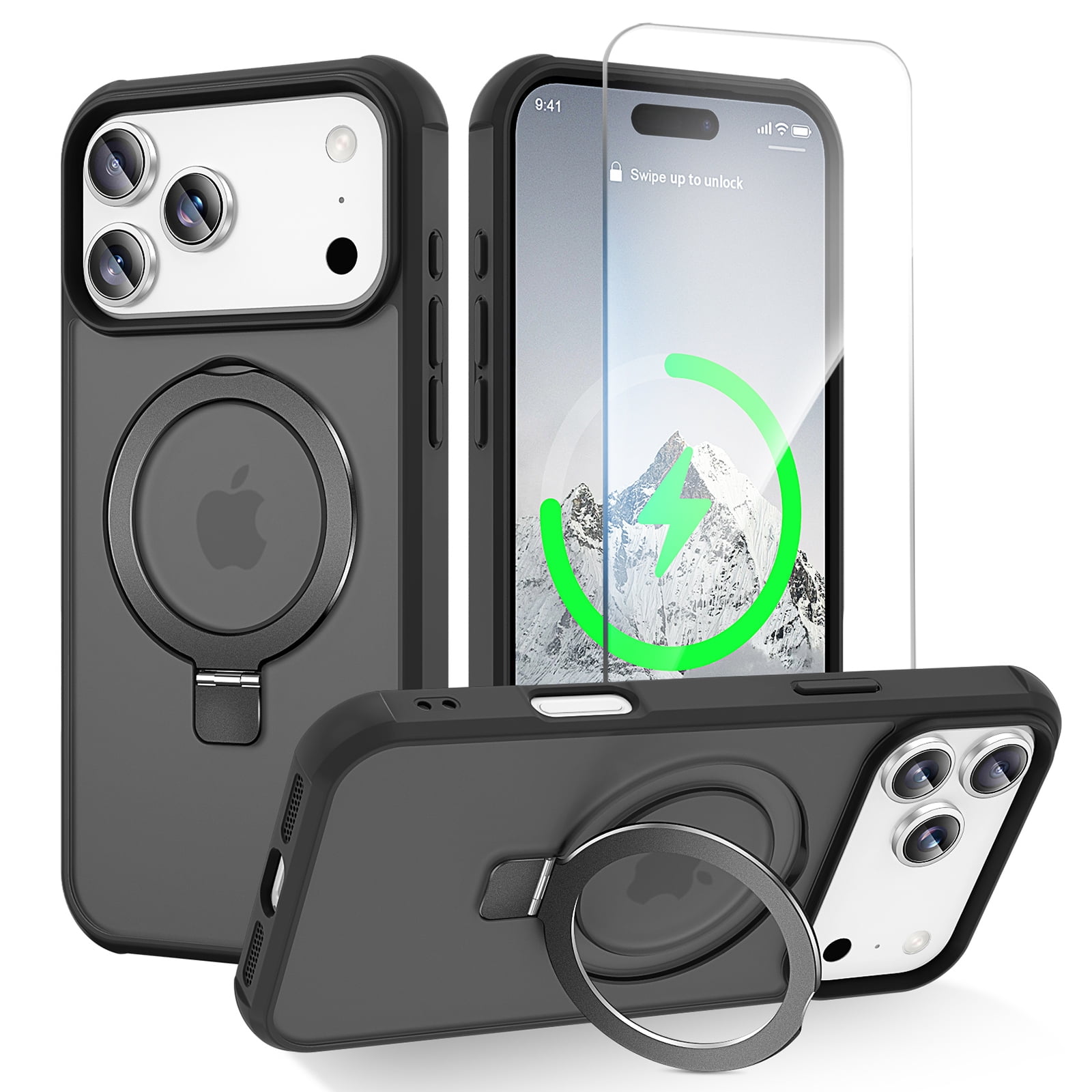 Allytechgroup Magnetic Case for iPhone 17 Pro Max, Built-in Rotatable ...