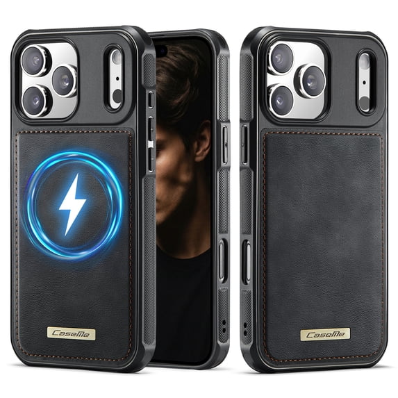 Allytechgroup Magnetic Case for iPhone 17 Pro Max, Slim Lightweight PU ...