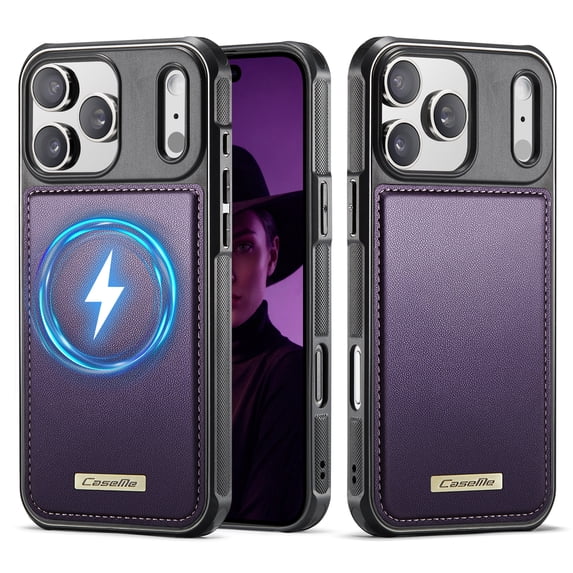 Allytechgroup Magnetic Case for iPhone 17 Pro, Slim Lightweight PU ...