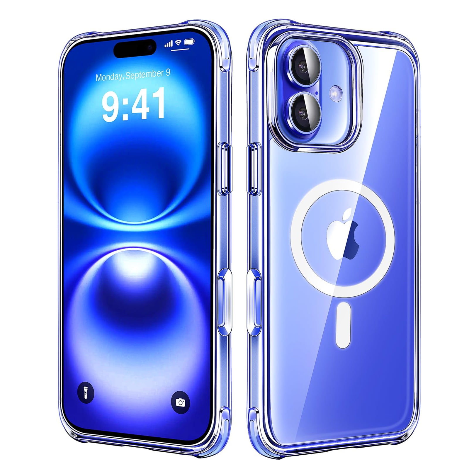 Allytechgroup Magnetic Clear Back Case for iPhone 14 [Compatible with ...