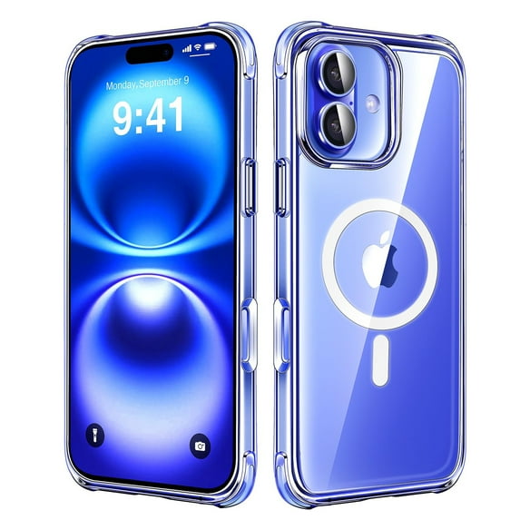 Allytechgroup Magnetic Clear Back Case for iPhone 14 Plus [Compatible ...