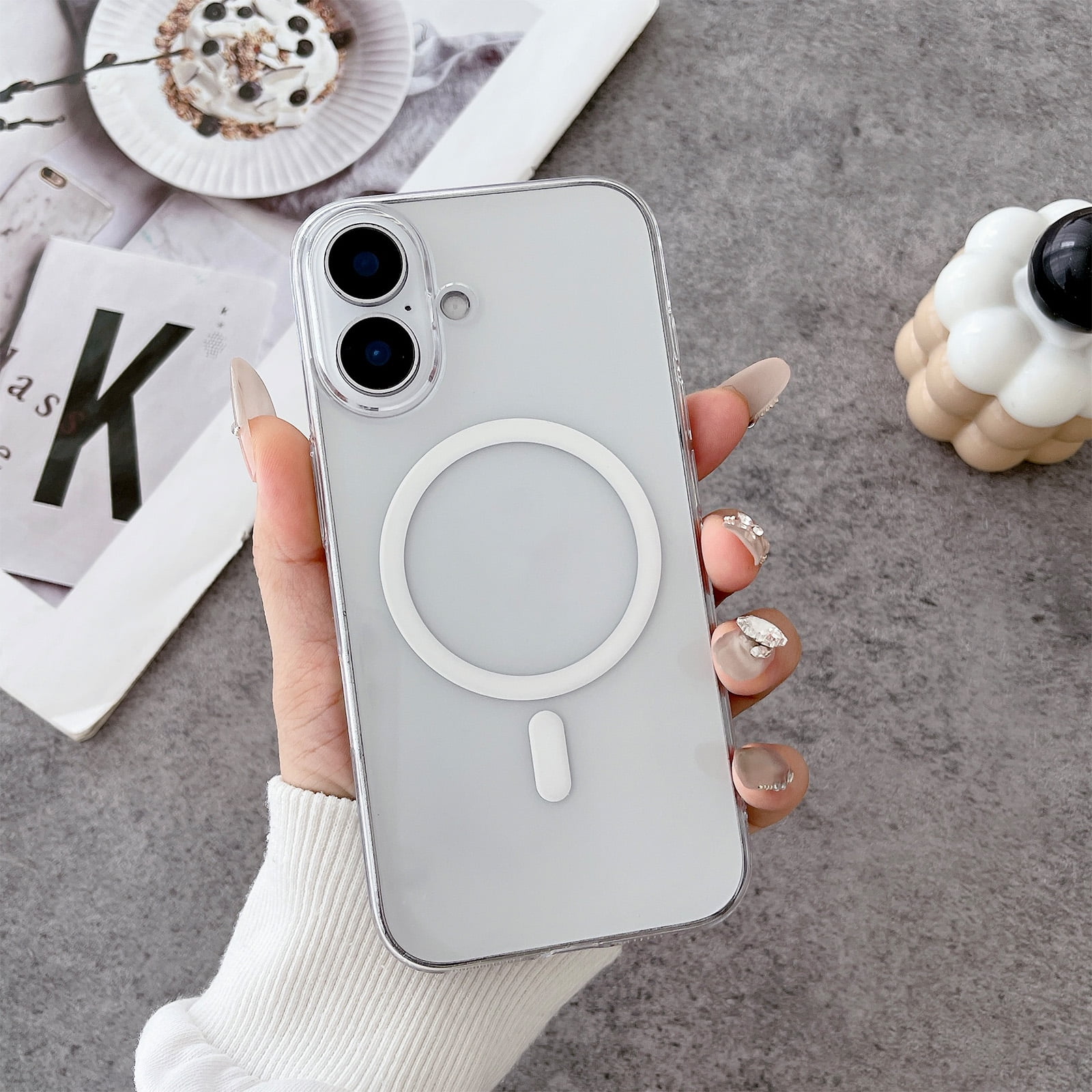 Allytechgroup Magnetic Clear Case for iPhone 8 Plus/7 Plus, Slim ...
