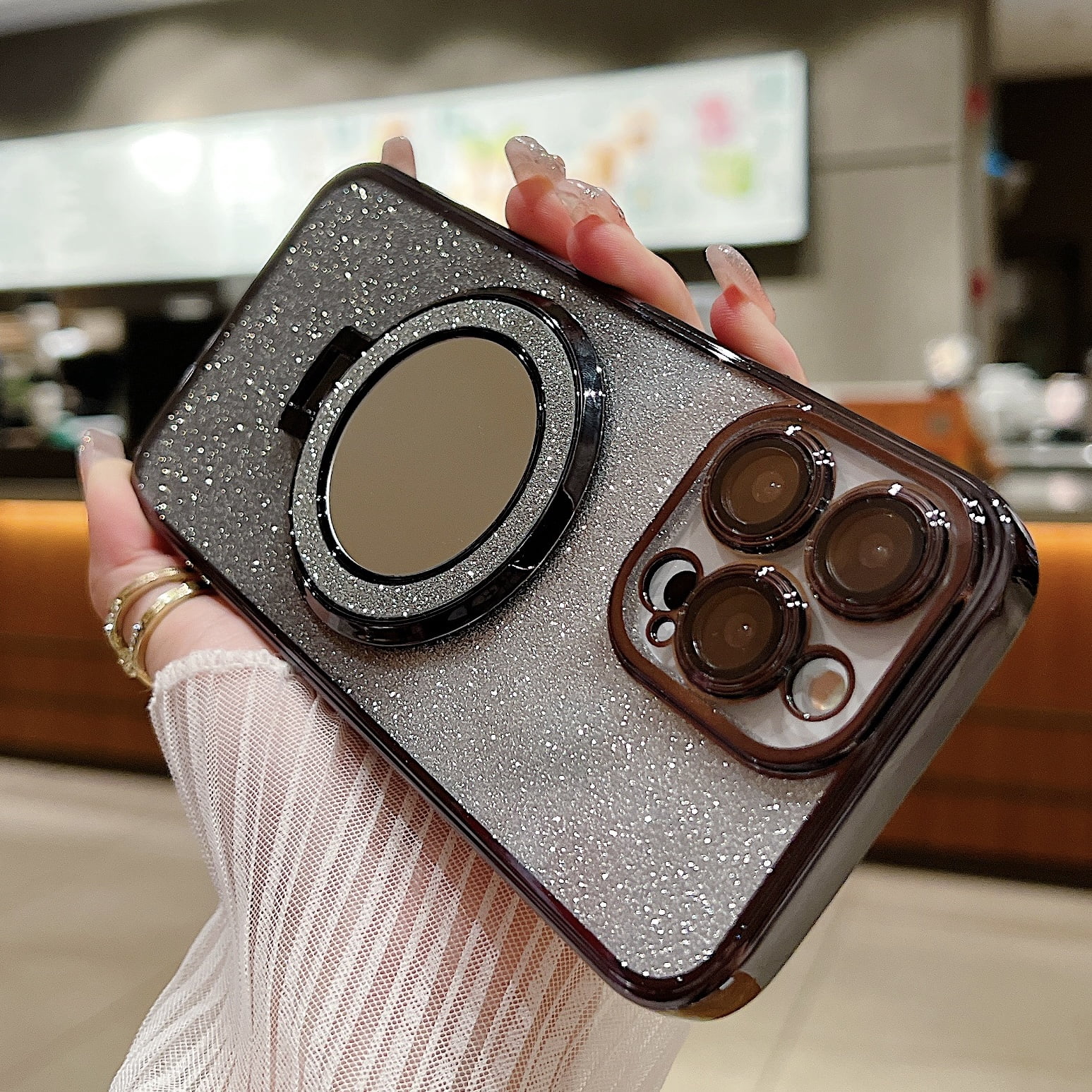 Allytechgroup Magnetic Compatible with iPhone 16 Pro Max with Camear Lens Protector, Bling Phone ...