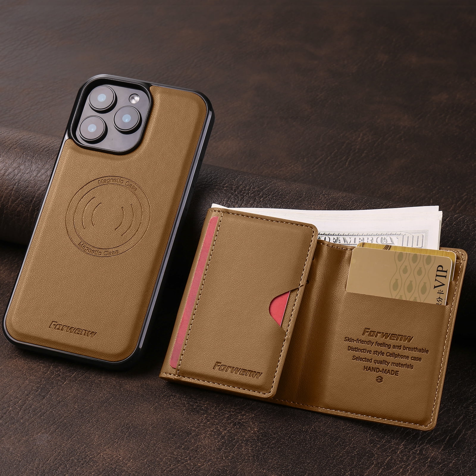 Allytechgroup Magnetic Wallet Case for iPhone 16 Pro Max, Detachable 2 ...