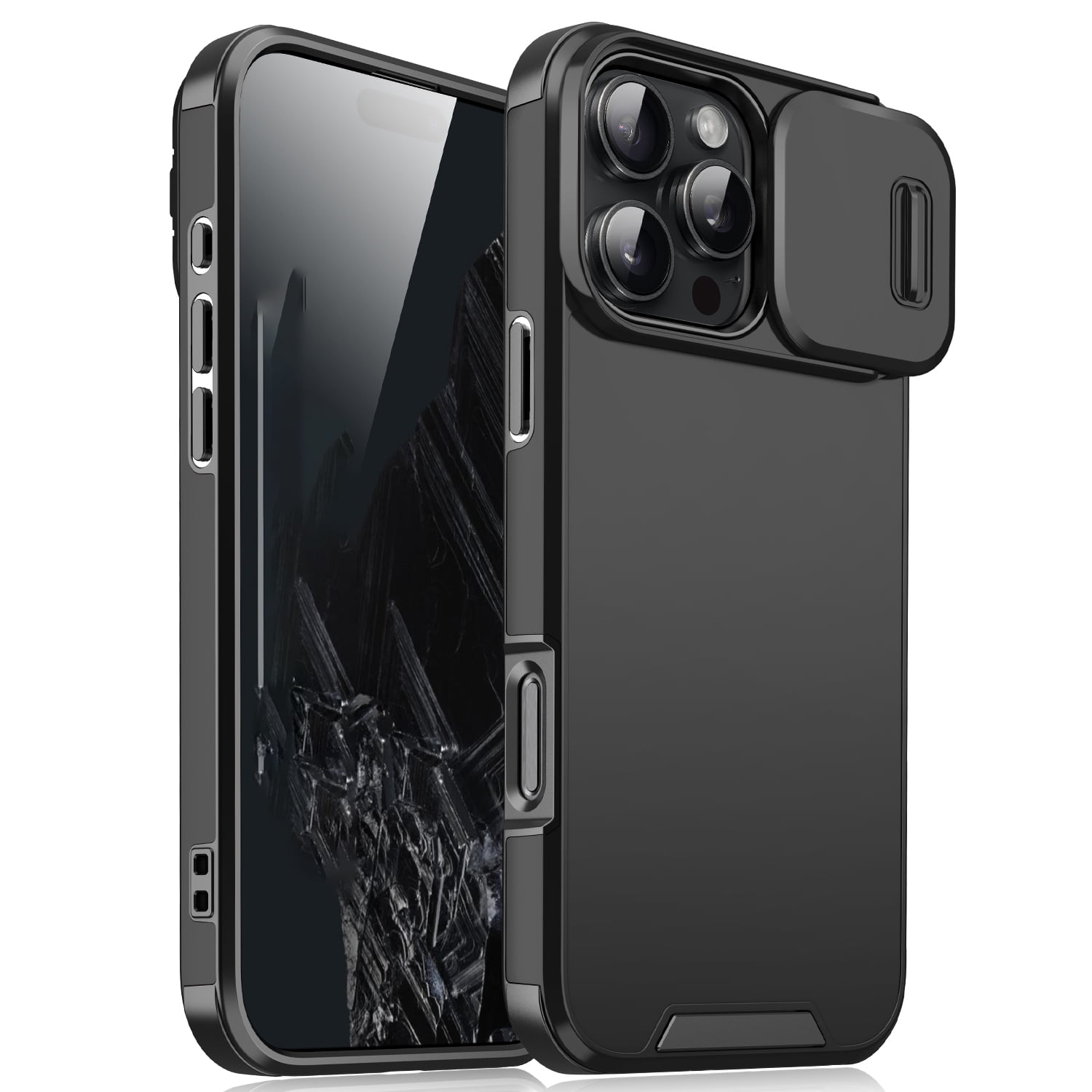 Allytechgroup Matte Back Cover Case for Apple iPhone 15 Plus, Sliding ...