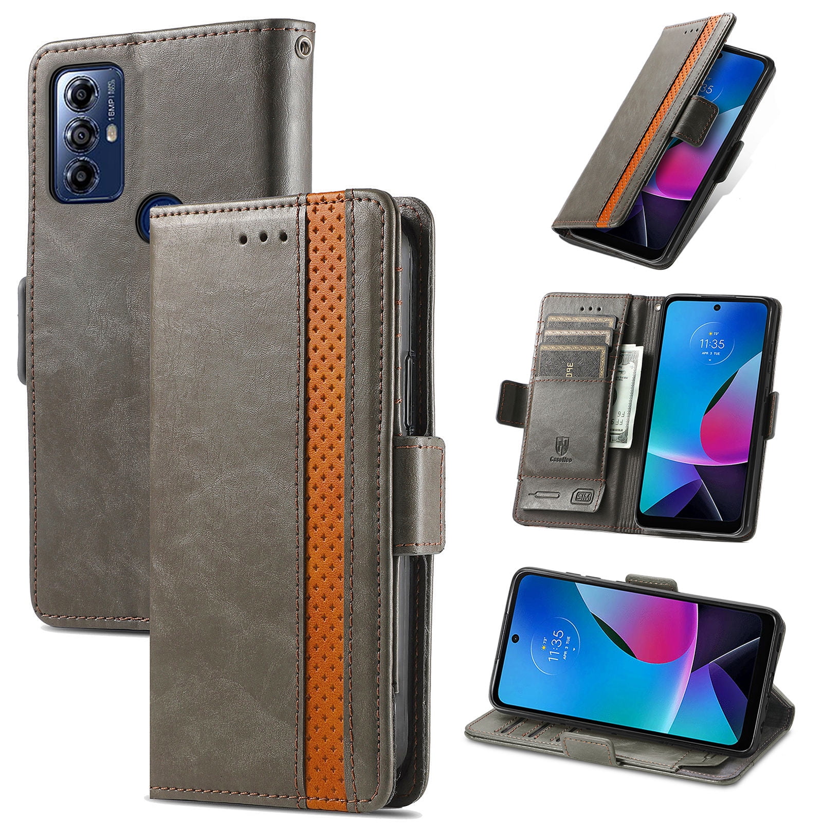 Allytechgroup Moto Edge 2024 Wallet Case, RFID Blocking Cards Holder ...