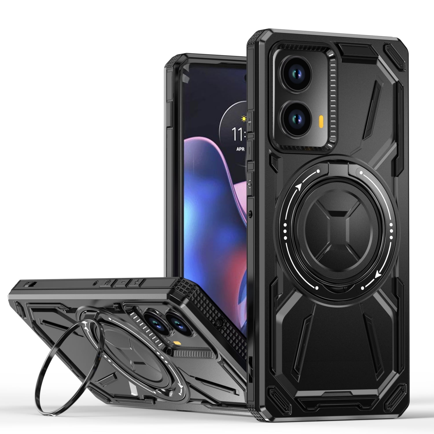 Allytechgroup for Motorola Edge (2024) Case with 360° Rotatable Ring ...