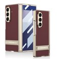 Allytechgroup Rugged Faux Leather Case for Samsung Galaxy Z Fold 7 with ...