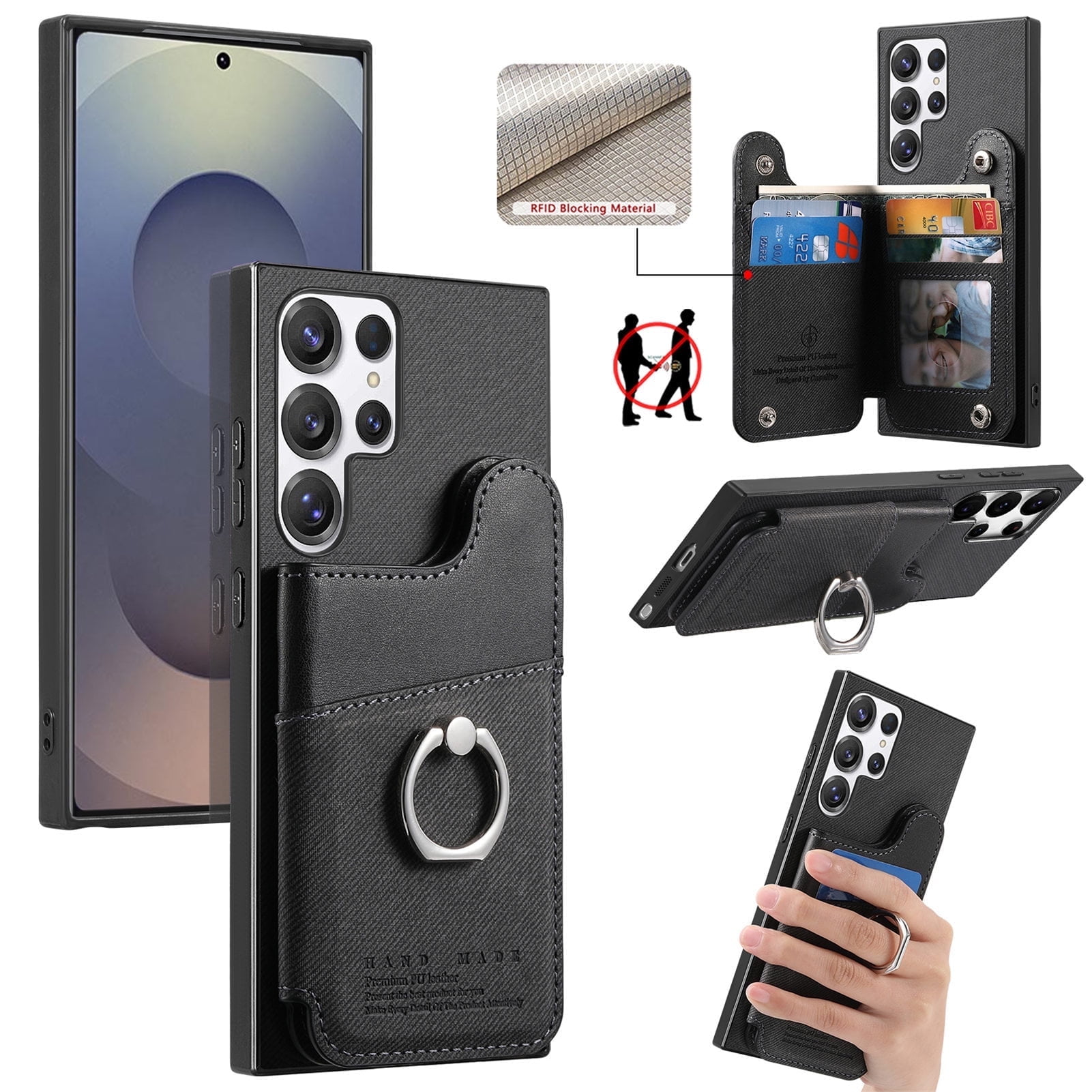 Allytechgroup Anti-Scratch Faux Leather Soft Shell Back Cover Cell ...