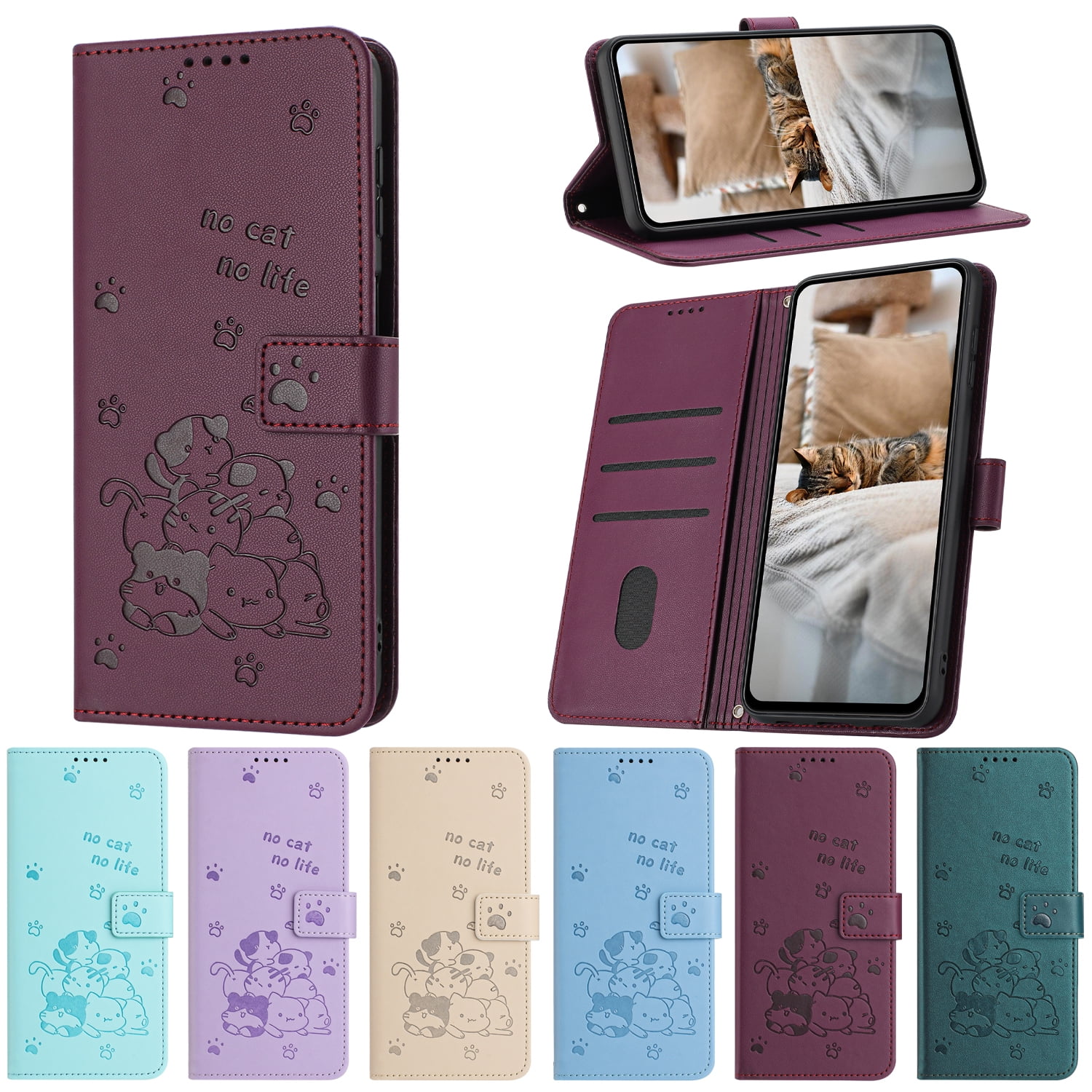 Allytechgroup for Samsung Galaxy A37 Flip Wallet Case, Slim Fit PU ...