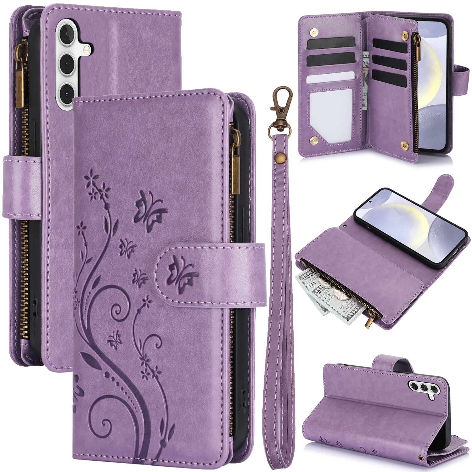 Allytechgroup for Samsung Galaxy A55 Case, PU Leather Phone Case for ...