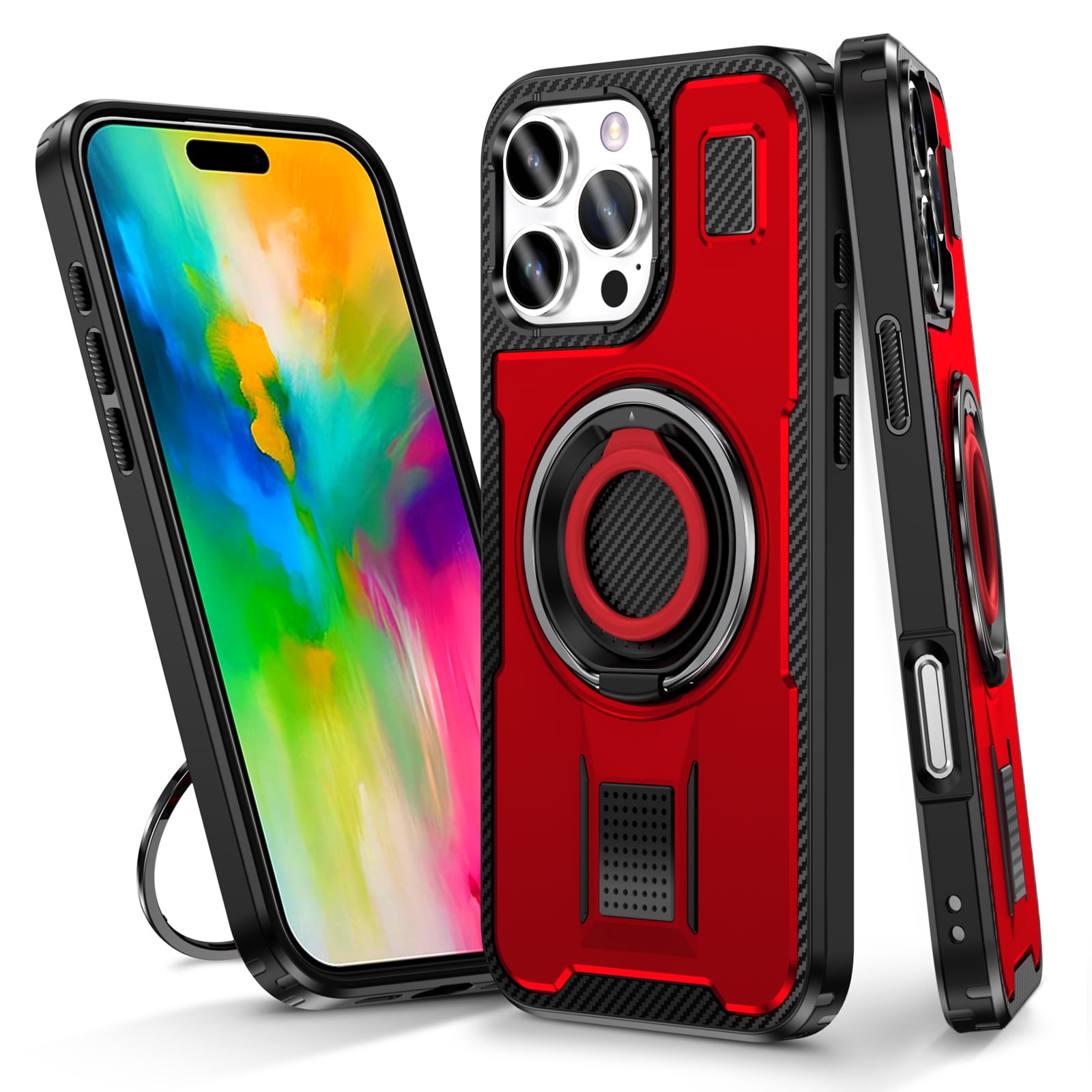 Allytechgroup Samsung Galaxy A55 Case with Ring Holder Stand, Military ...