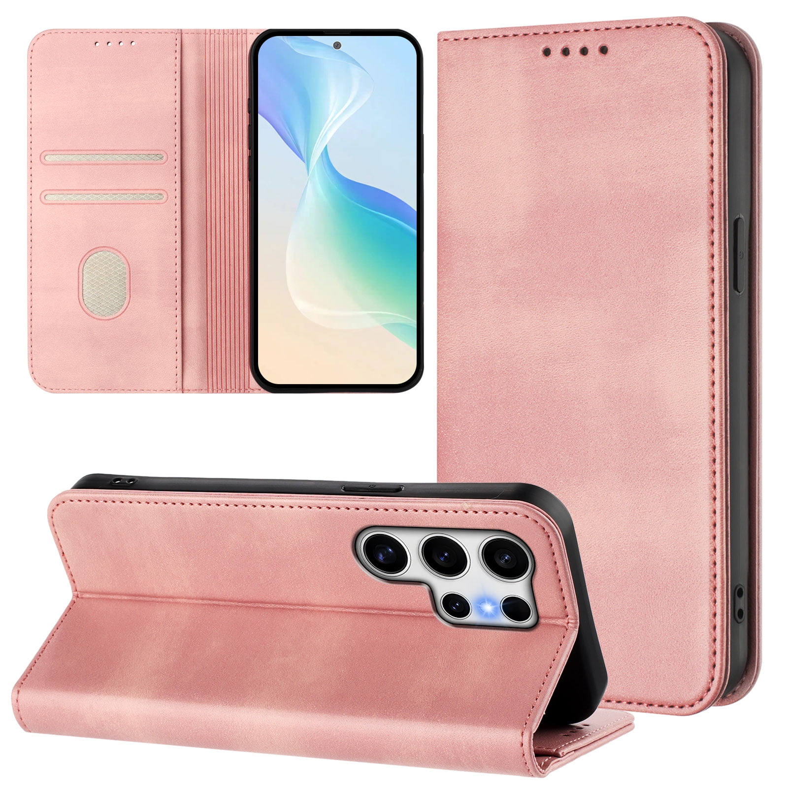 Allytechgroup for Samsung Galaxy S22 Ultra Case Folio Stand RFID Blocking [Compatible with ...