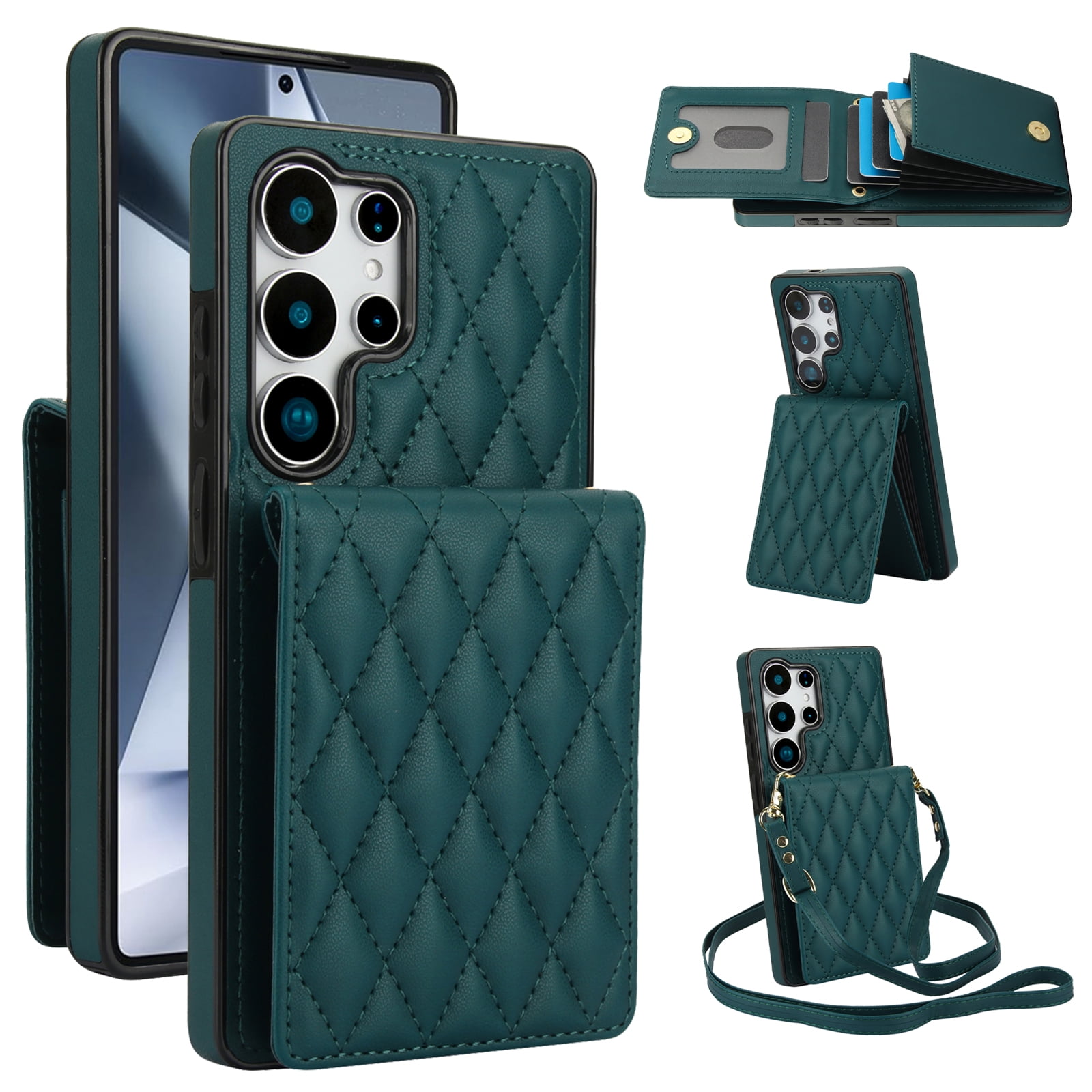 Allytechgroup for Samsung Galaxy S22 Ultra Case, Wallet Phone Case with Card Holder, Crossbody ...