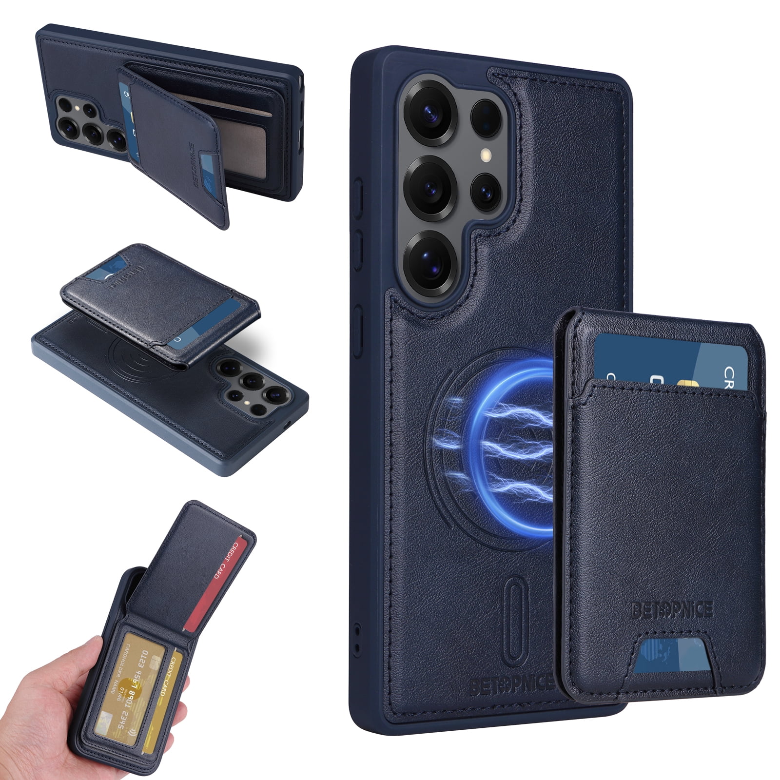Allytechgroup for Samsung Galaxy S24 FE Case with Magnetic Credit Card ...