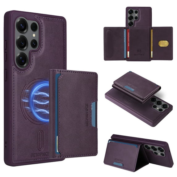 Allytechgroup for Samsung Galaxy S24 Magnetic Wallet Case with RFID ...