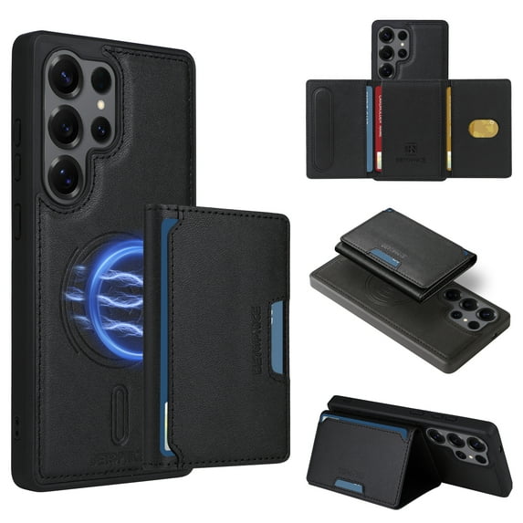 Allytechgroup for Samsung Galaxy S24 Ultra Magnetic Wallet Case with ...