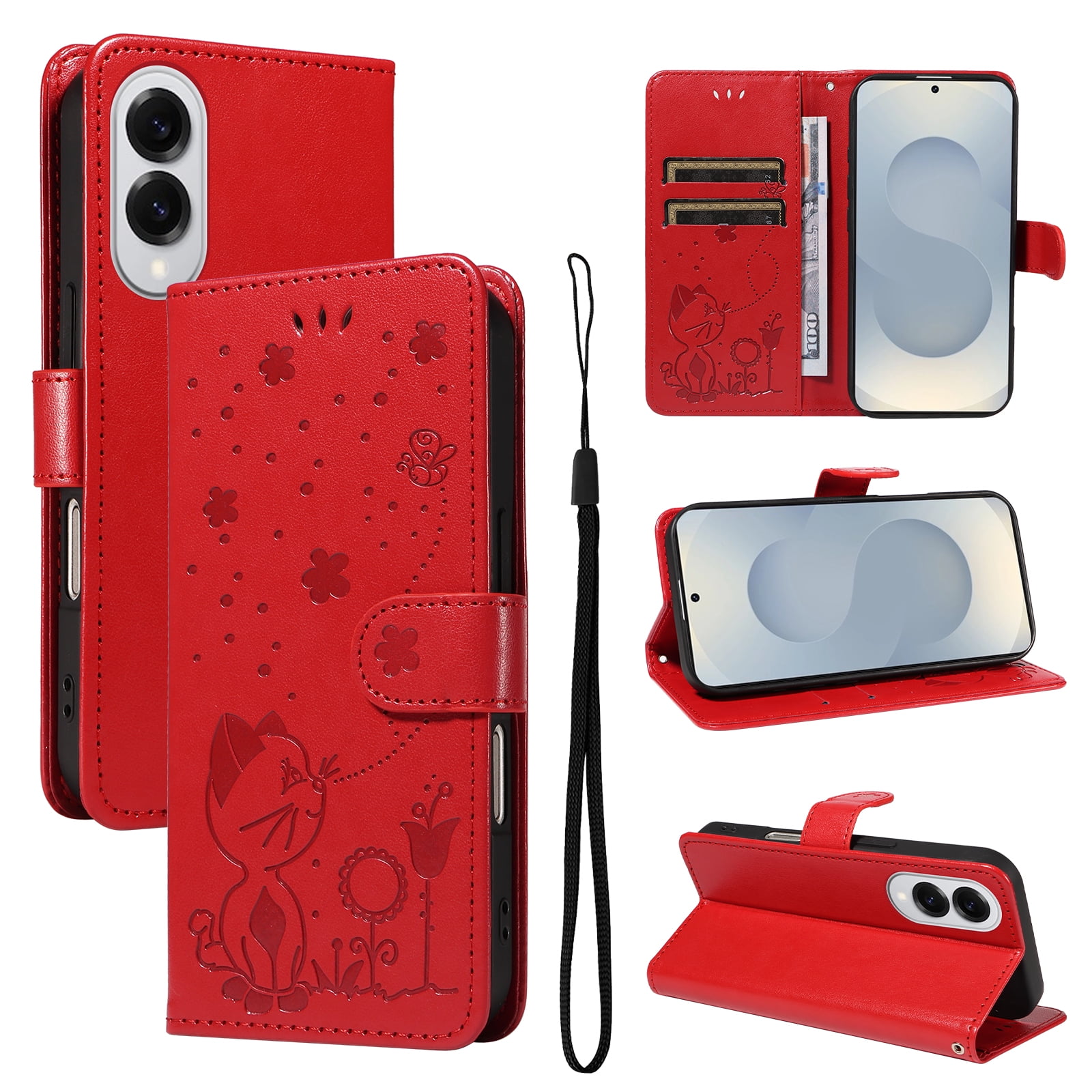 Allytechgroup for Samsung Galaxy S25 Edge Case Folio Stand Magnetic ...