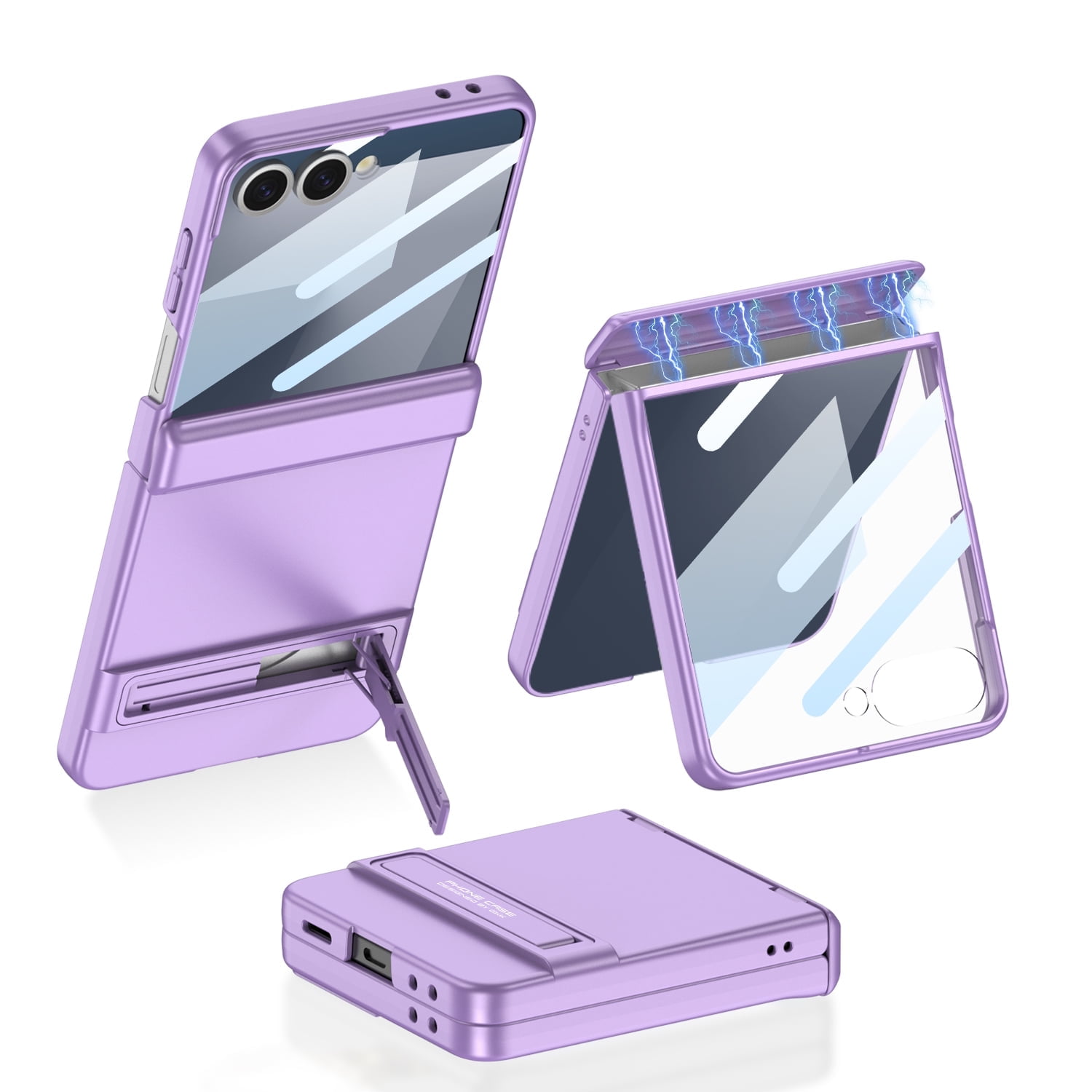 Allytechgroup for Samsung Galaxy Z Flip 7 Case with Kickstand, Rugged ...