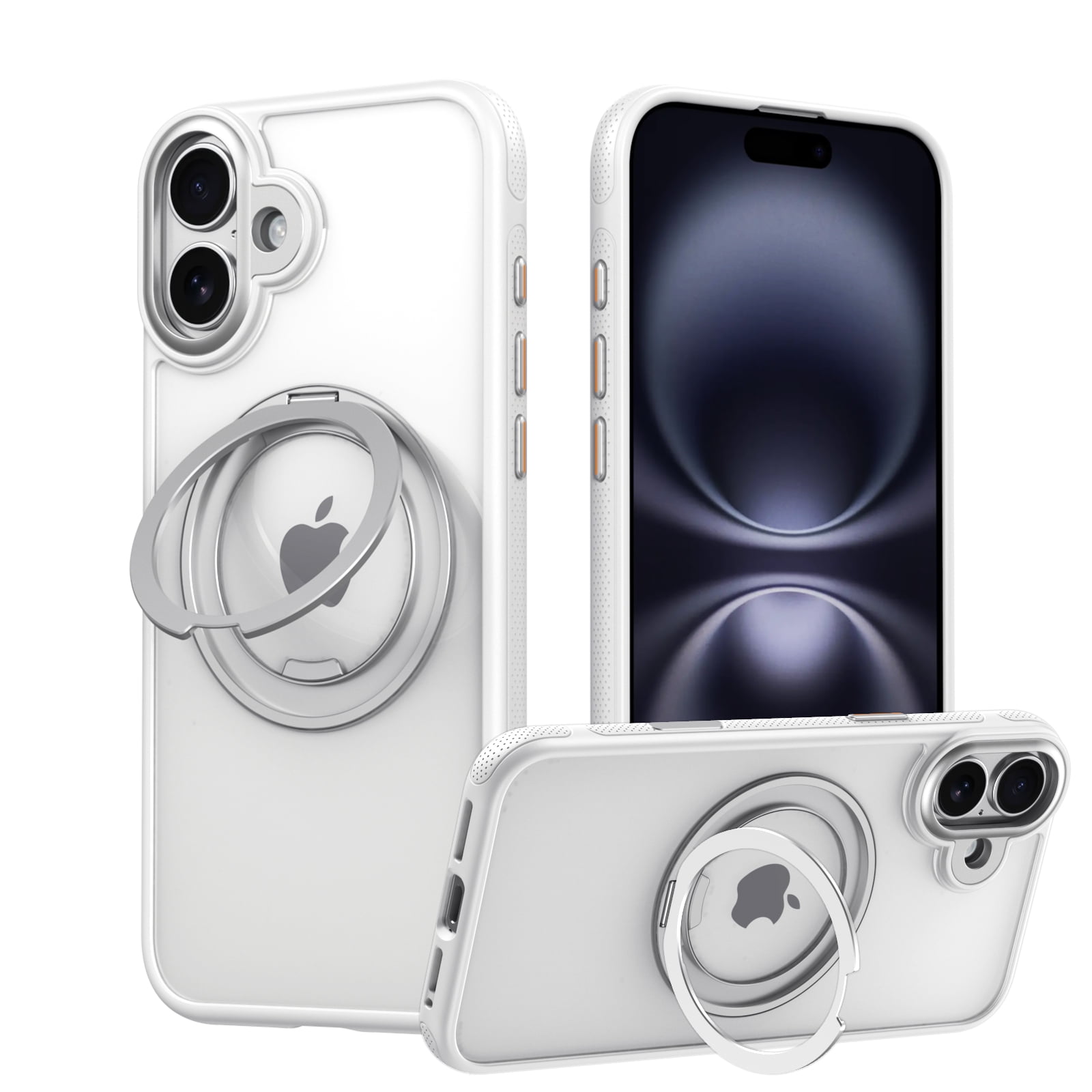 Allytechgroup Shockproof Case for iPhone 17, Built-in Ring Holder ...