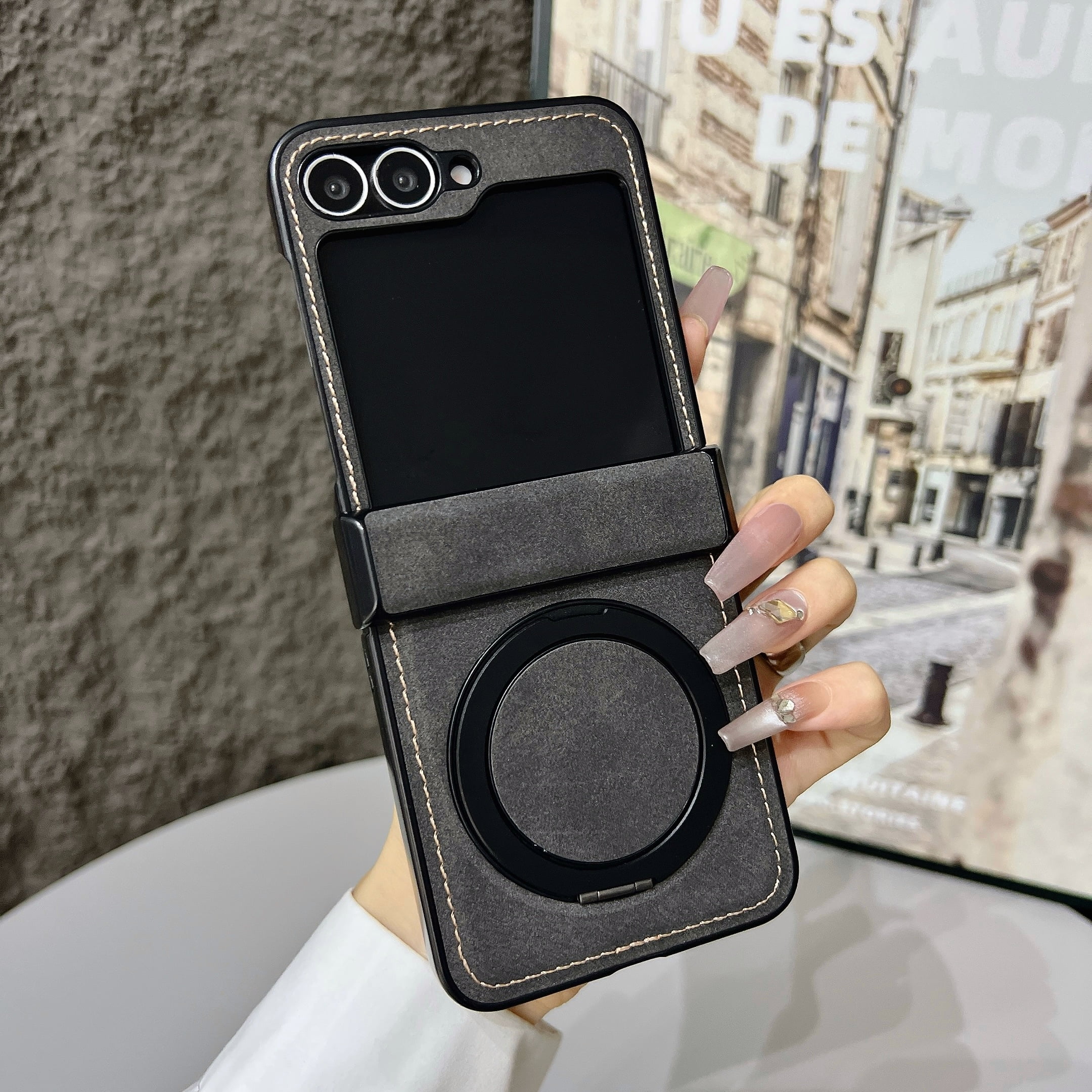 Allytechgroup Slim Case for Samsung Galaxy Z Flip 3, Built-in Ring ...