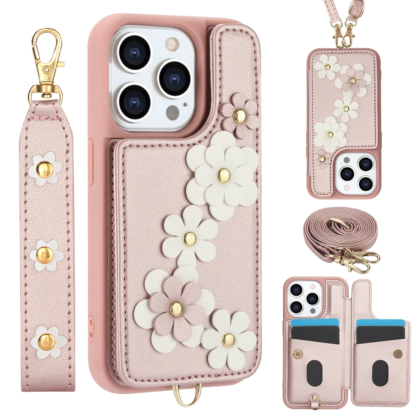 Allytechgroup Stylish Flower Design Apple iPhone 11 Pro Wallet Case ...