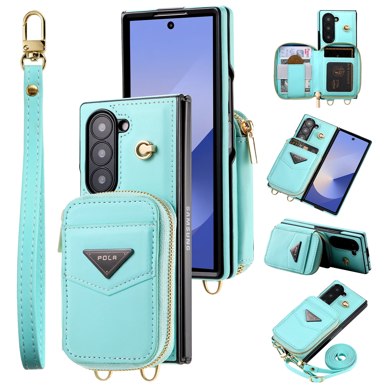 Allytechgroup Stylish Galaxy Z Fold 6 Case Wallet, Shockproof Phone ...