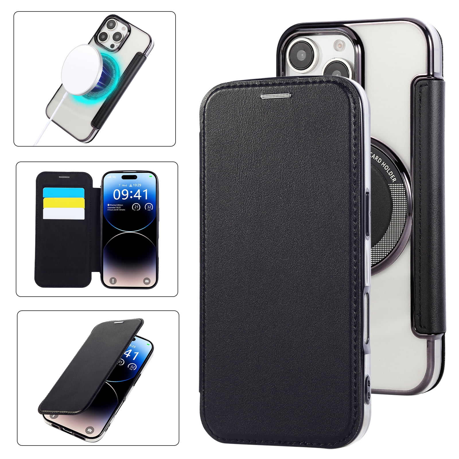 Allytechgroup Wallet Cas for Apple iPhone 12 Pro Max, RFID Blocking ...