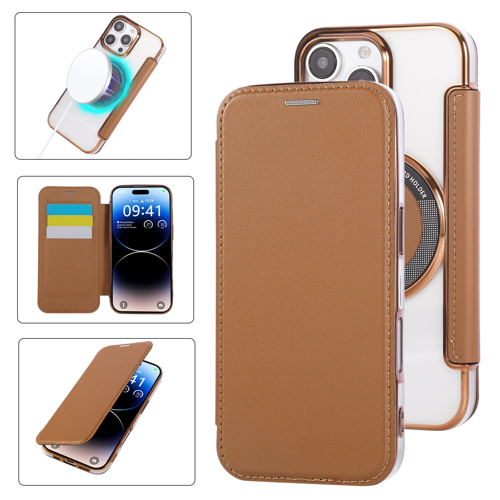 Allytechgroup Wallet Cas for Apple iPhone 14 Pro, RFID Blocking Cards ...