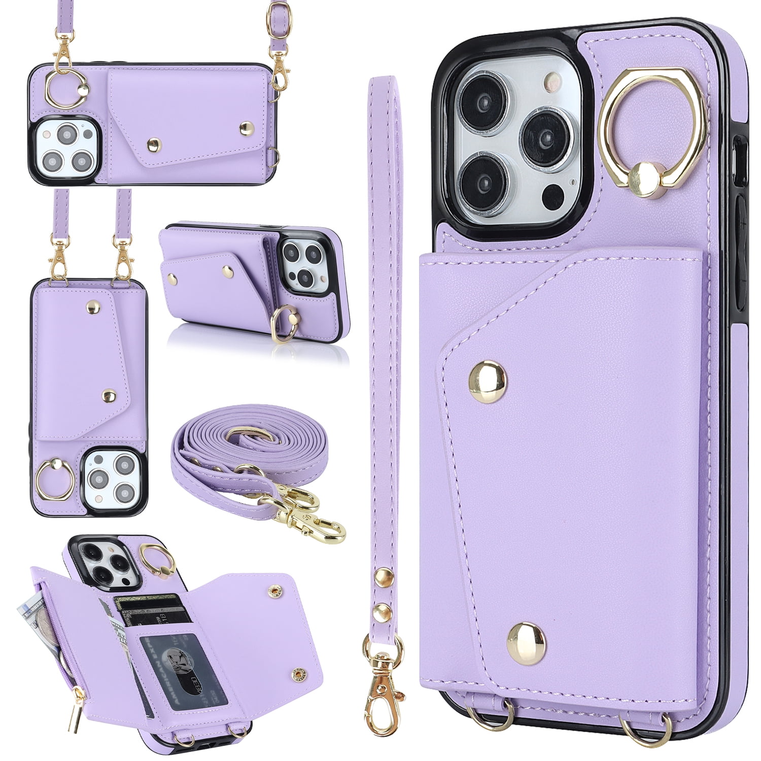 Allytechgroup Wallet Case for Apple iPhone 16, RFID Blocking Crossbody ...