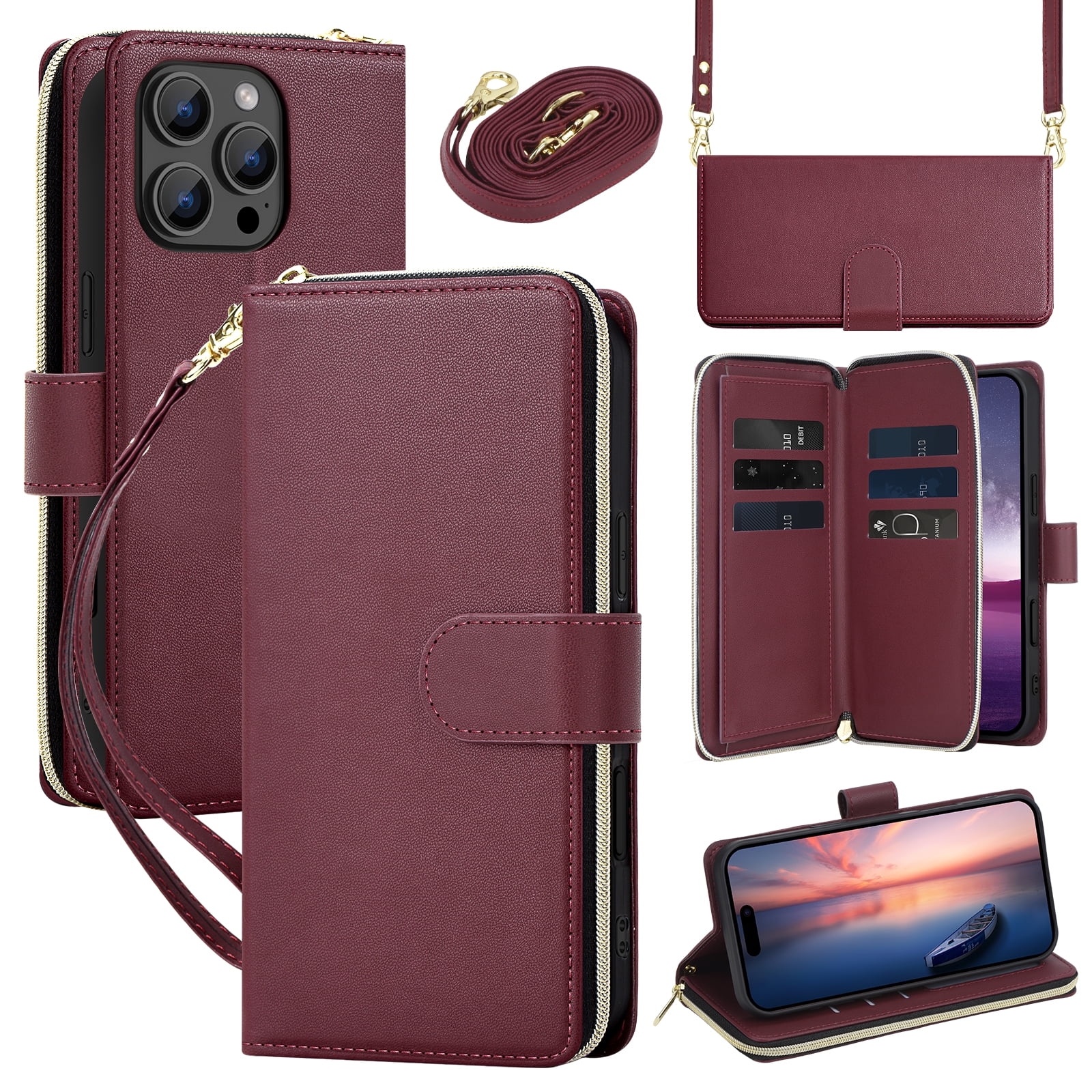 Allytechgroup Wallet Case for Apple iPhone 16e, with Credit Card Slots ...