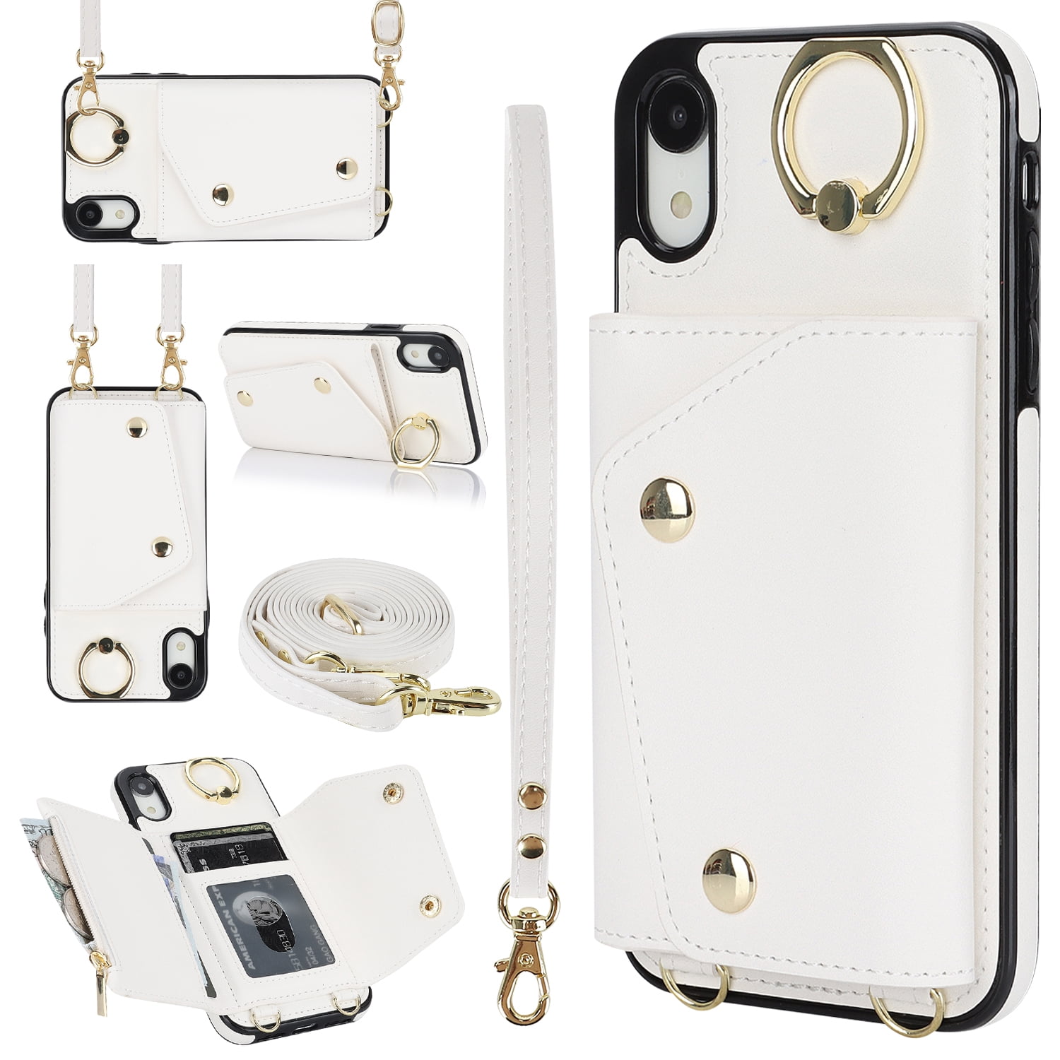 Allytechgroup Wallet Case for Apple iPhone XR, RFID Blocking Crossbody ...